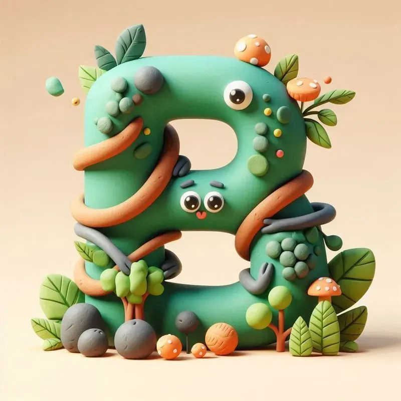 3D Web Illustrations Loopy Clay Letters DALL·E Prompt | PromptBase