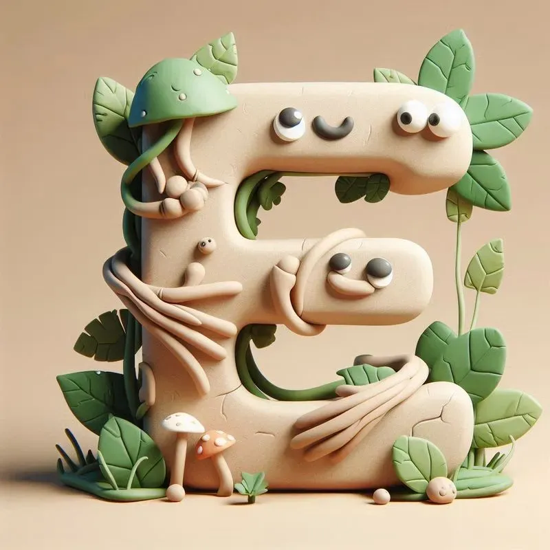 3D Web Illustrations Loopy Clay Letters DALL·E Prompt | PromptBase
