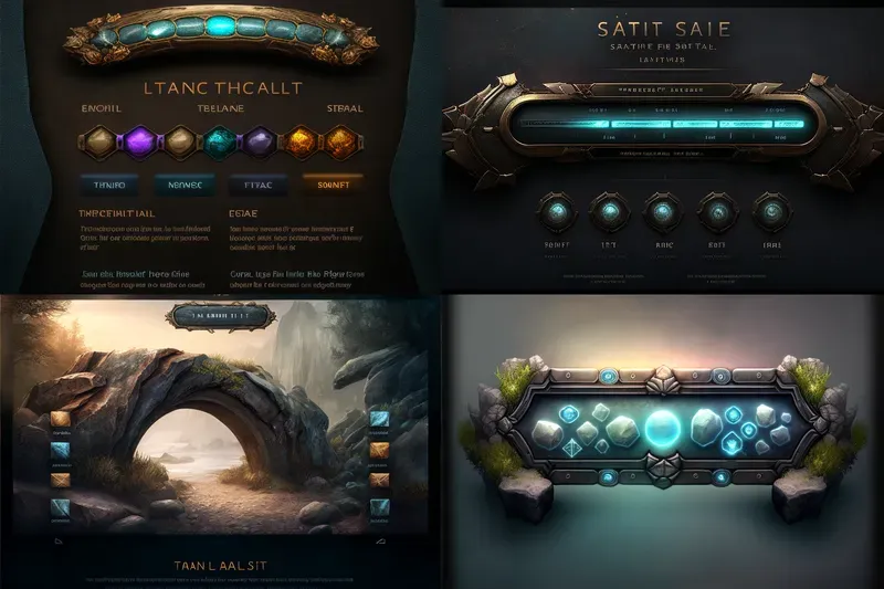 Fantasy UI Elements Midjourney Prompt | PromptBase