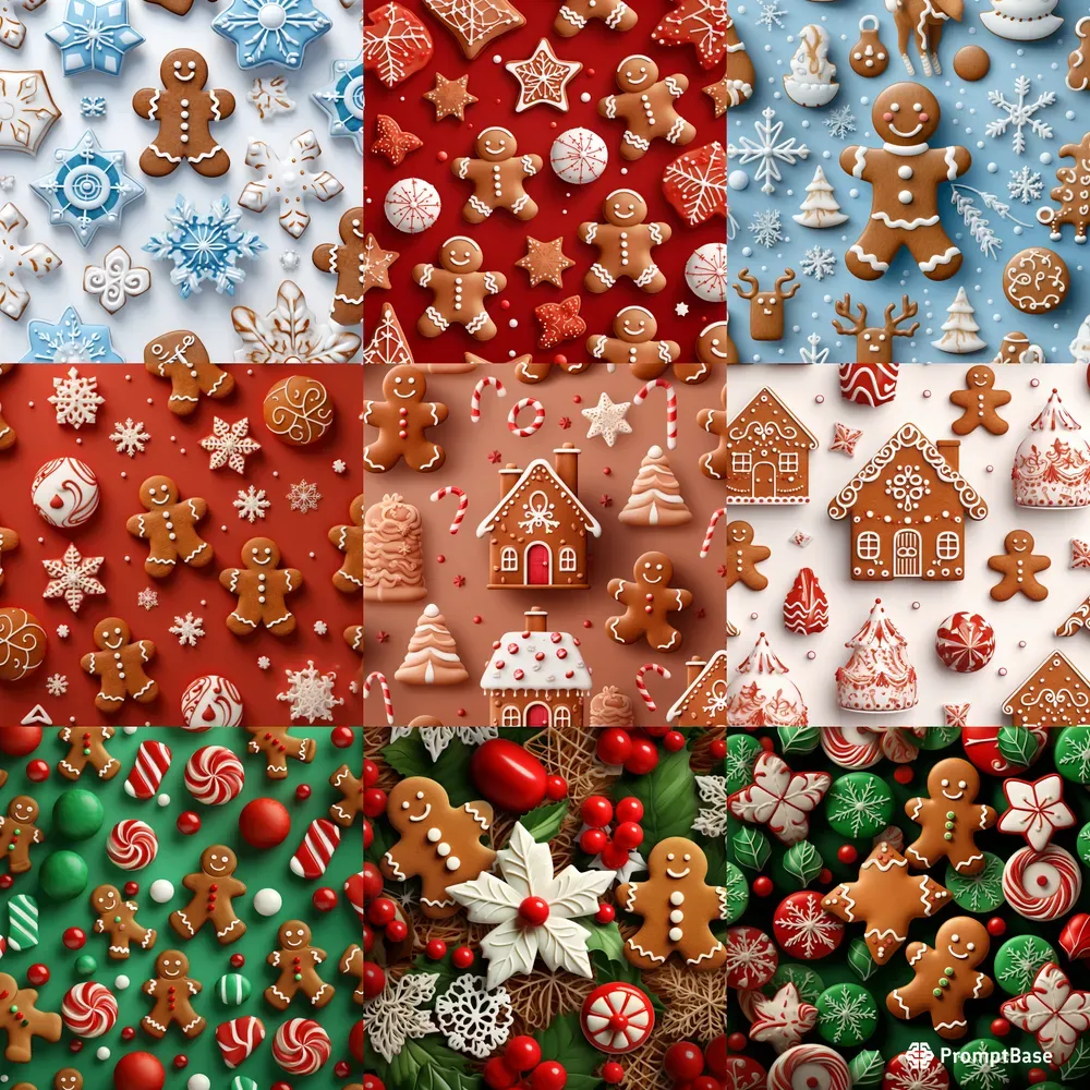 Holiday Gingerbread Patterns Midjourney Prompt | PromptBase
