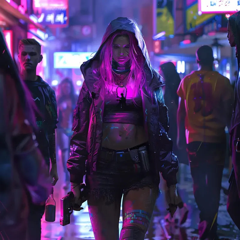 Neon Cyberpunk Dreams Midjourney Prompt | PromptBase