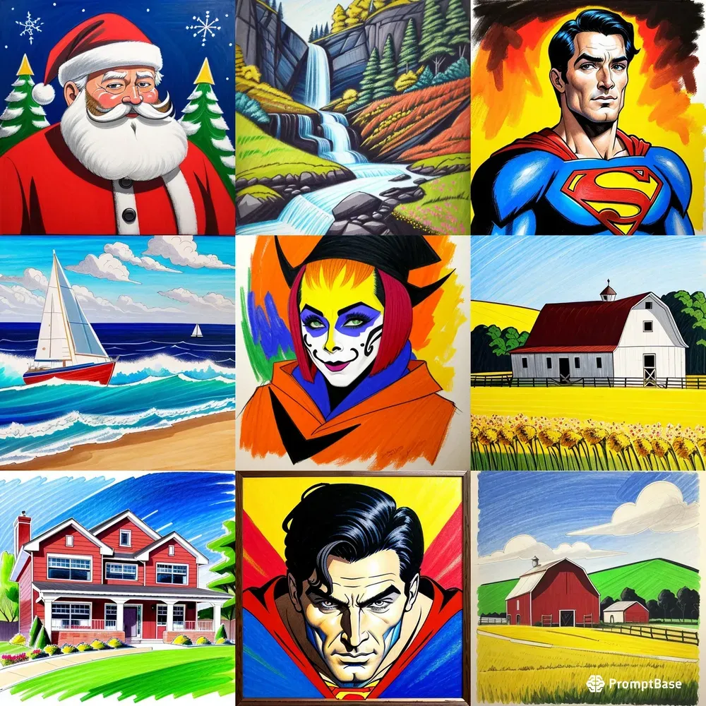 Crayon Drawing Style Stable Diffusion Prompt | PromptBase