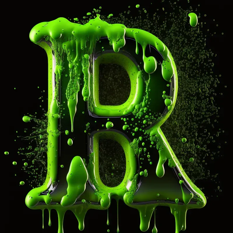 Green Slime Logo Lettering Alphabet Midjourney Prompt | PromptBase