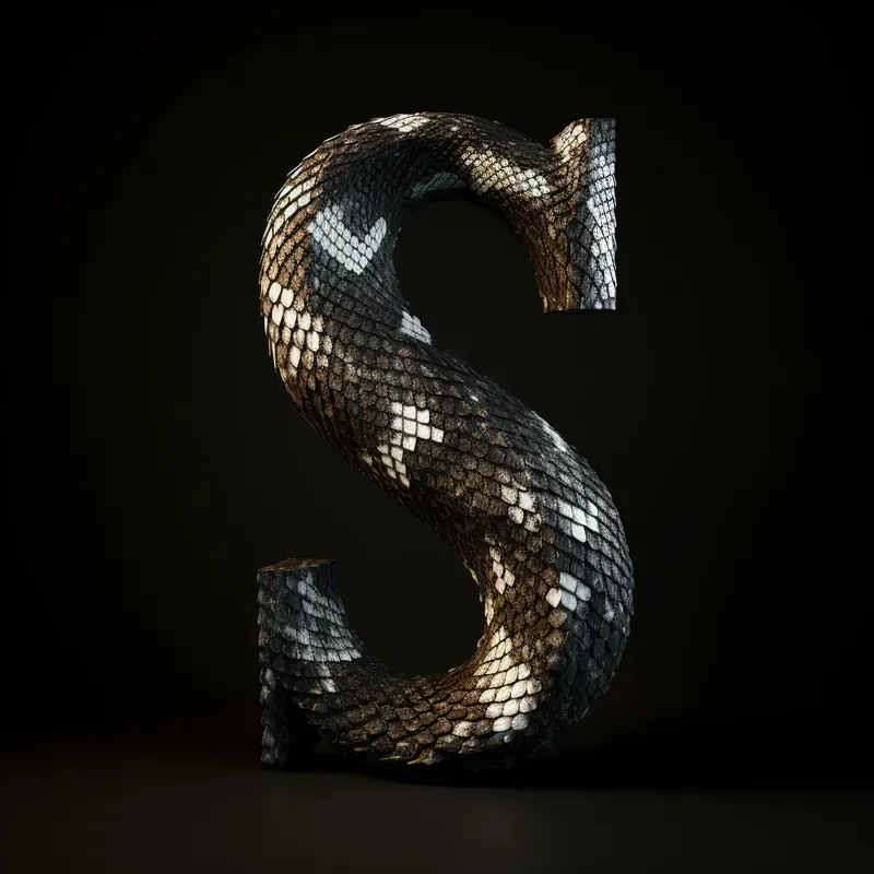 Realistic Snakeskin Logo Lettering Midjourney Prompt | PromptBase