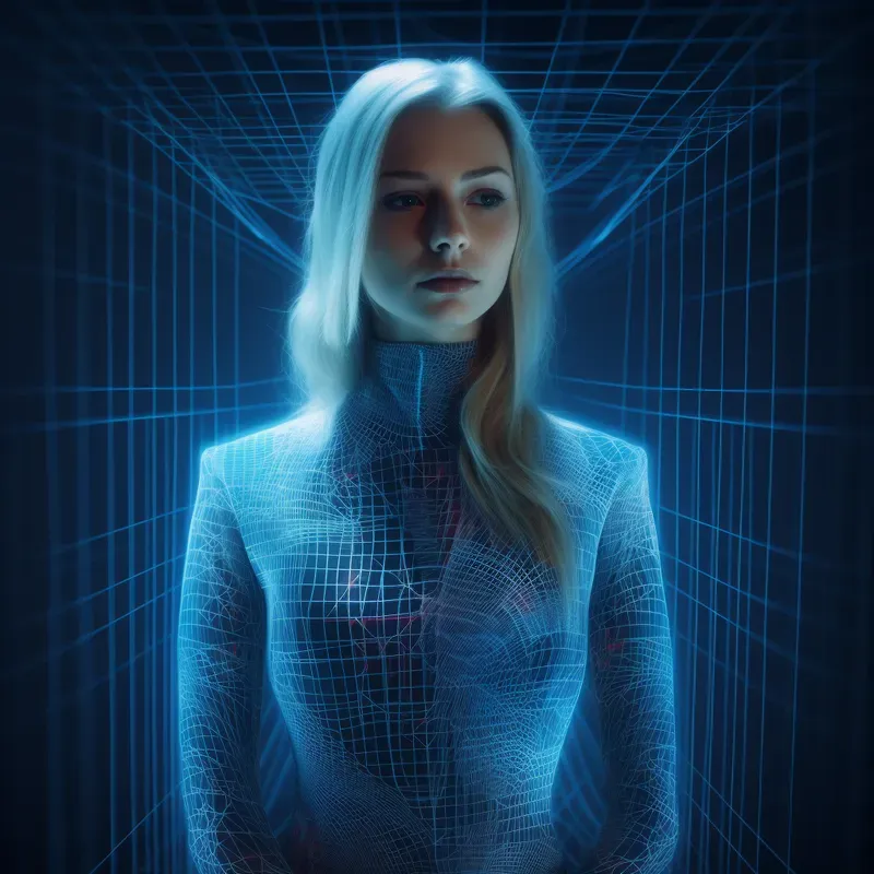 Holographic Portraits Future Techs Midjourney Prompt | PromptBase