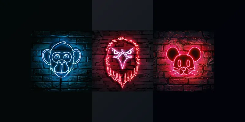 Led Neon Animals Wall Decoration Generator App | PromptBase