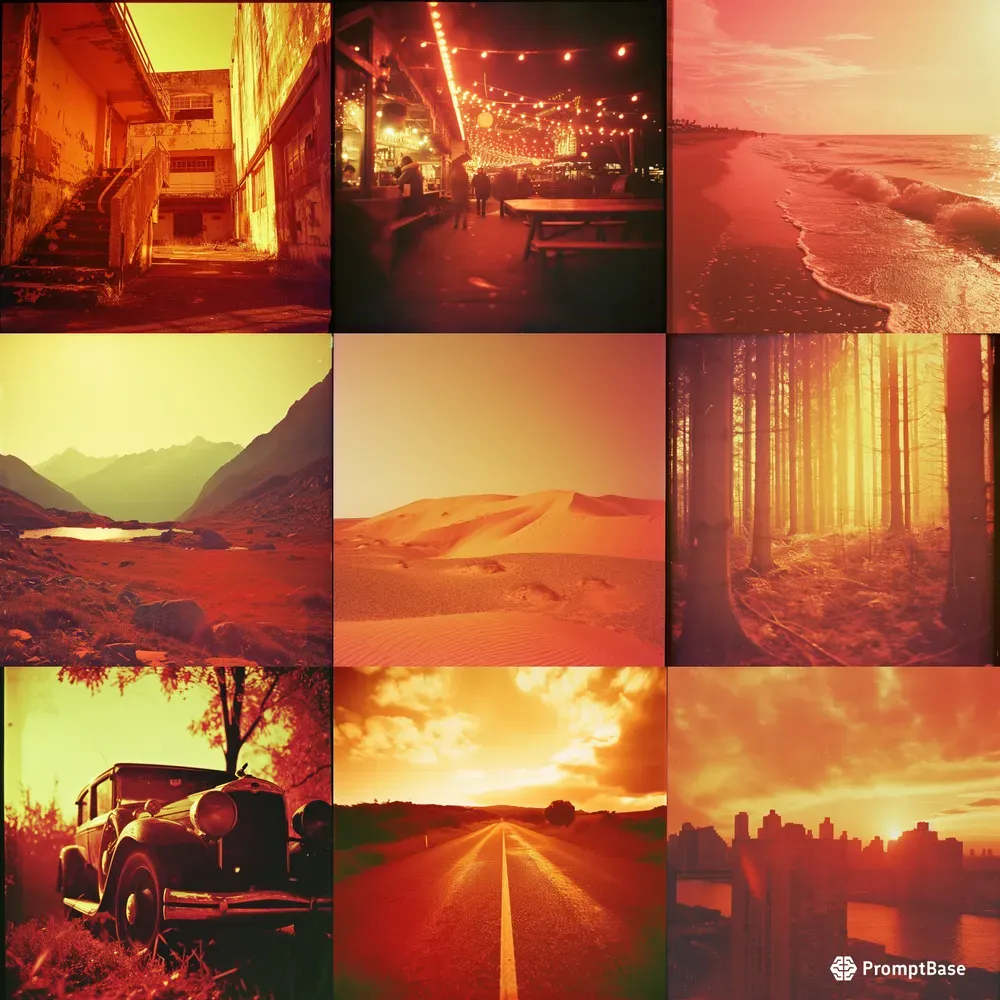 Red Scale Lomography Photography Art Midjourney Prompt | PromptBase