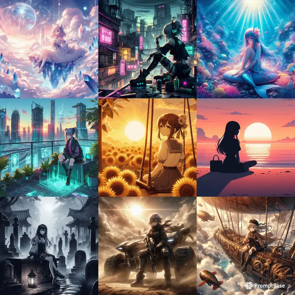 Chilling Anime Wallpapers DALL·E Prompt | PromptBase
