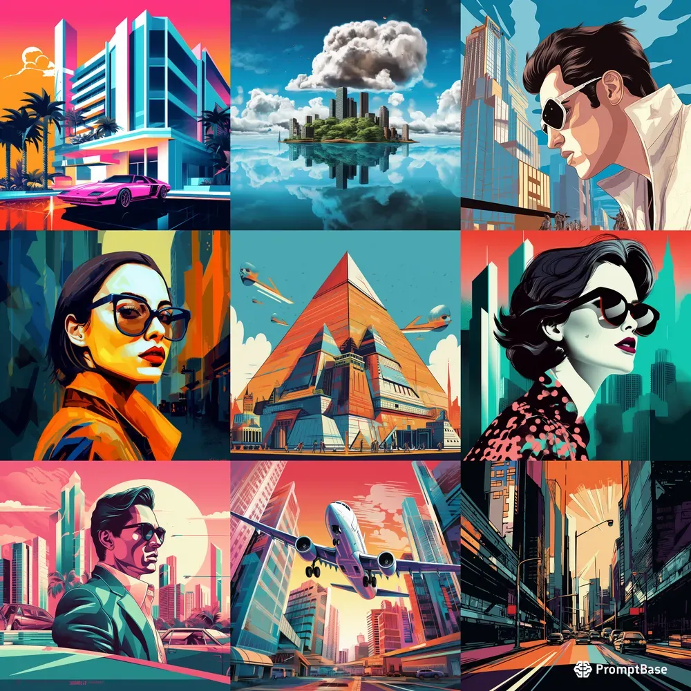 Postmodernism Style Illustrations Midjourney Prompt | PromptBase