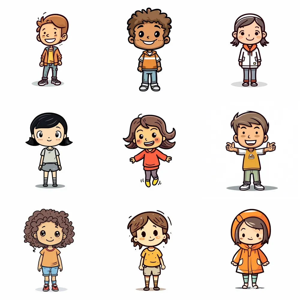 Cute Little Characters Doodles Midjourney Prompt | PromptBase