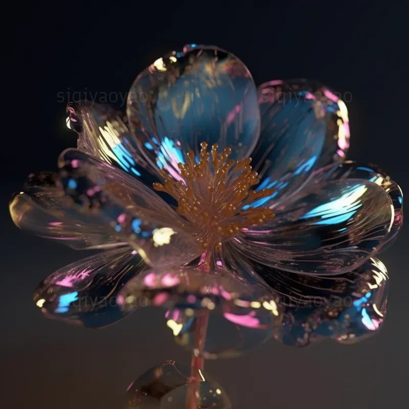 Futuristic Flower Wallpapers Midjourney Prompt | PromptBase