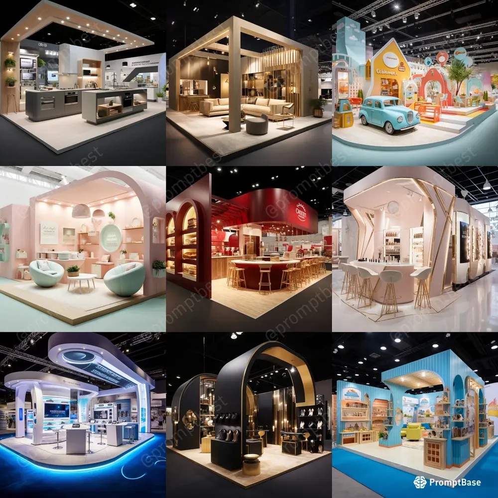 Exhibition Display Booth Designs Midjourney Prompt | PromptBase