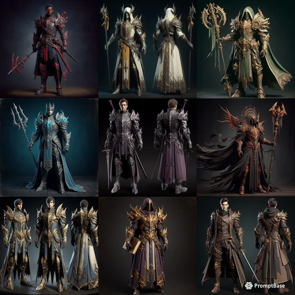 RPG Full Body Armor Set Designs DALL·E Prompt | PromptBase