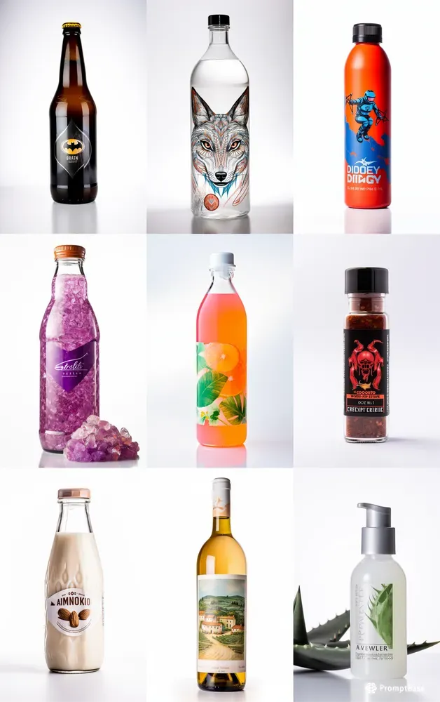Professional Bottle Design Mockups Midjourney Prompt | PromptBase