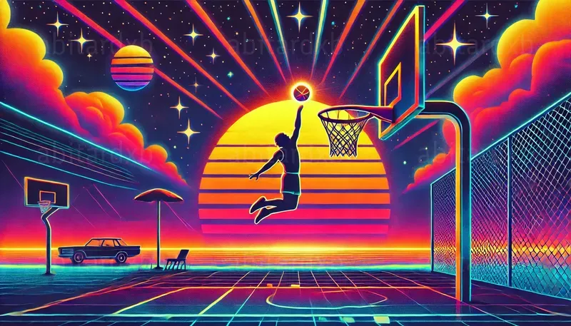 Neon 80s Retro Vector Art DALL·E Prompt | PromptBase