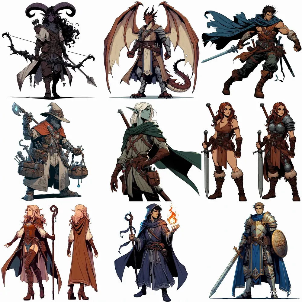 DnD Character Art DALL·E Prompt | PromptBase
