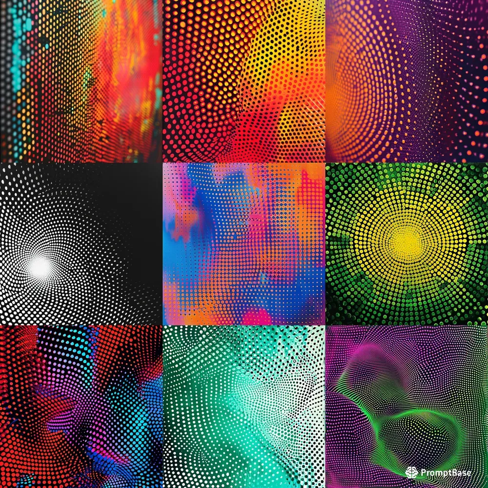 Fluorescent Dot Matrix Effects Midjourney Prompt | PromptBase