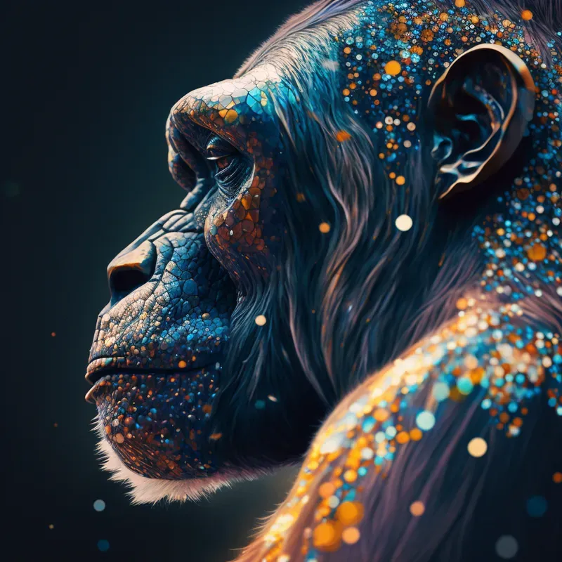 Realistic Sky Particle Animal Portraits Midjourney Prompt | PromptBase