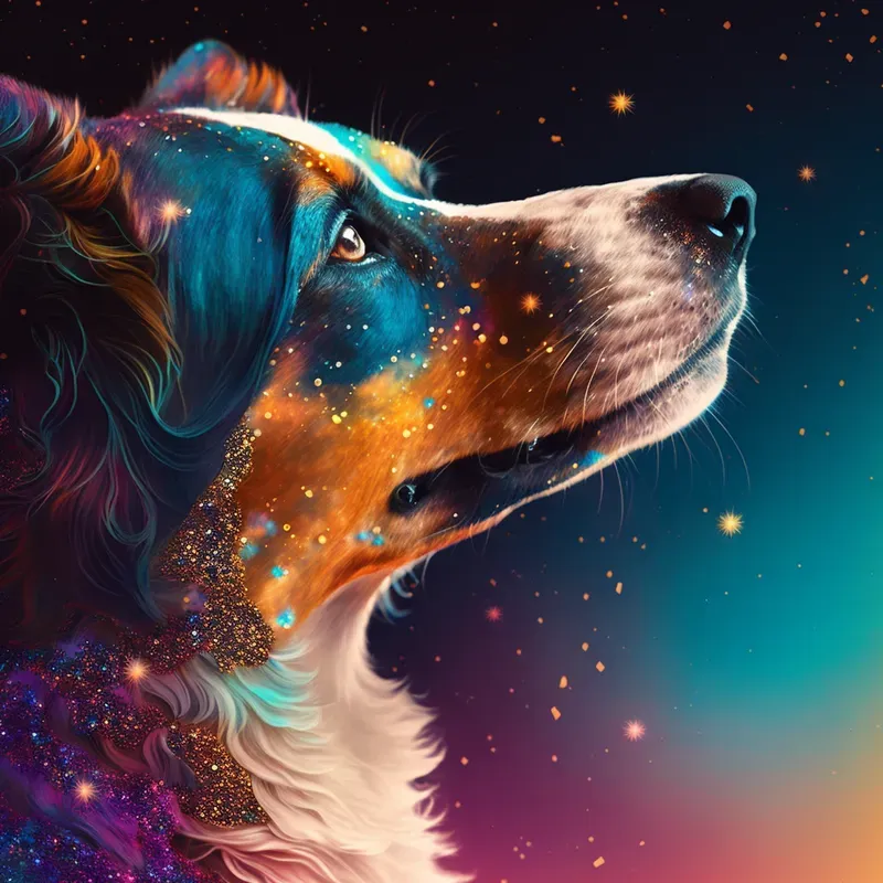 Realistic Sky Particle Animal Portraits Midjourney Prompt | PromptBase