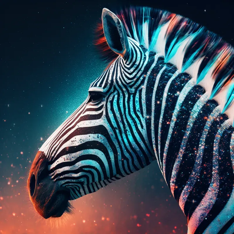 Realistic Sky Particle Animal Portraits Midjourney Prompt | PromptBase