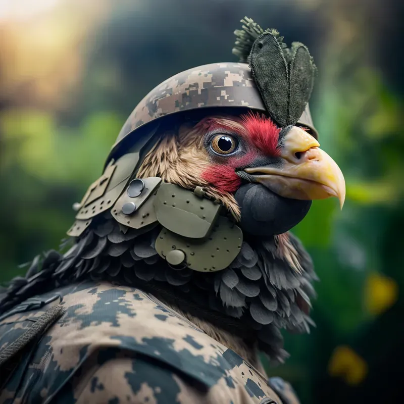 Realistic Soldier Animals In War Uniforms Midjourney Prompt | PromptBase