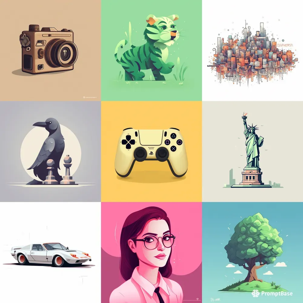 Icon Cartoons 2D Midjourney Prompt | PromptBase