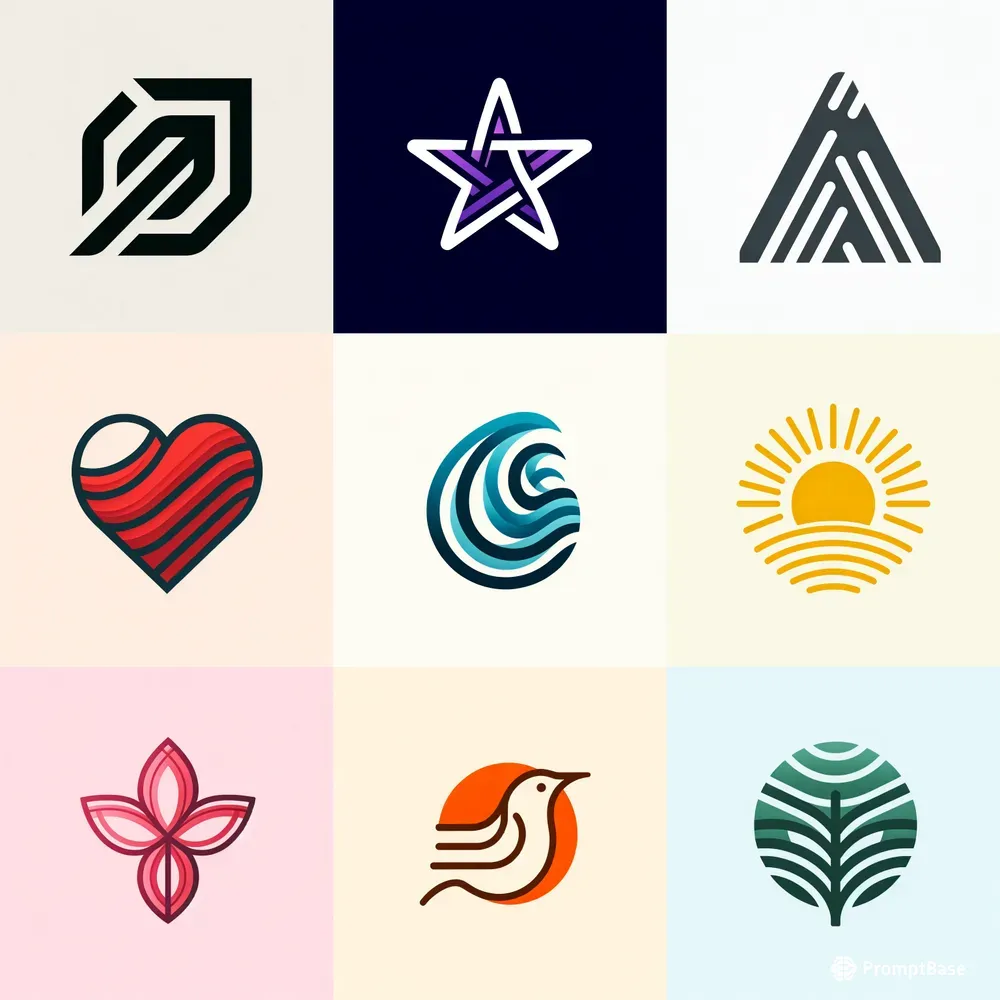 Abstract Iconic Logos DALL·E Prompt | PromptBase