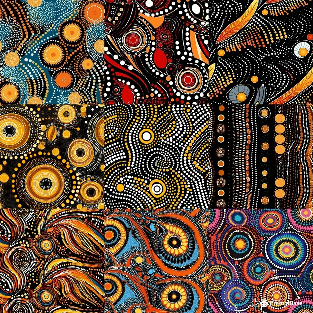 Aboriginal Patterns Midjourney Prompt | PromptBase