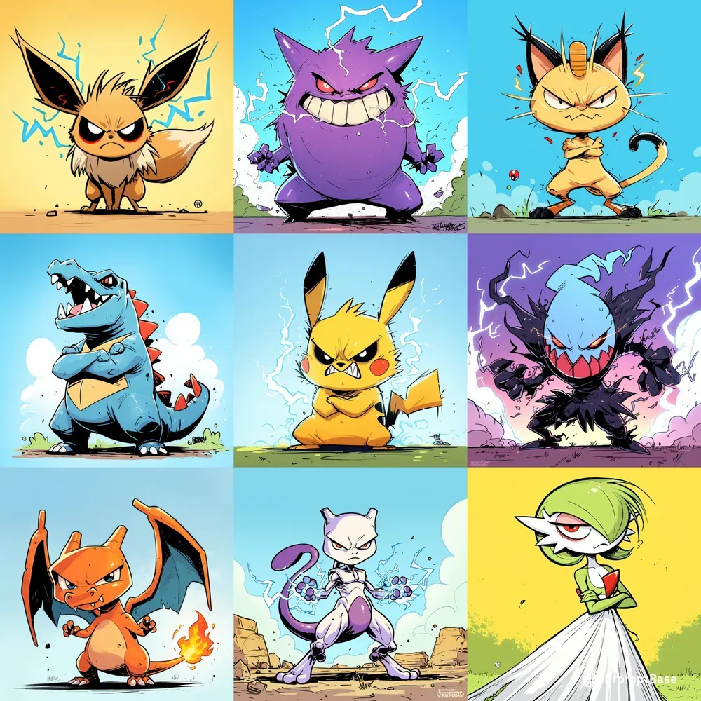 Chibi Pokemon Powers Unleashed Midjourney Prompt | PromptBase