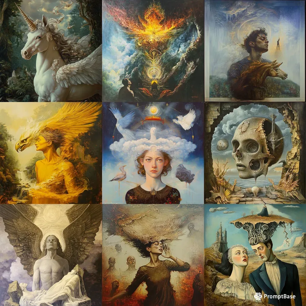 Surreal Realisms Of Johfra Bosschart Style Midjourney Prompt | PromptBase