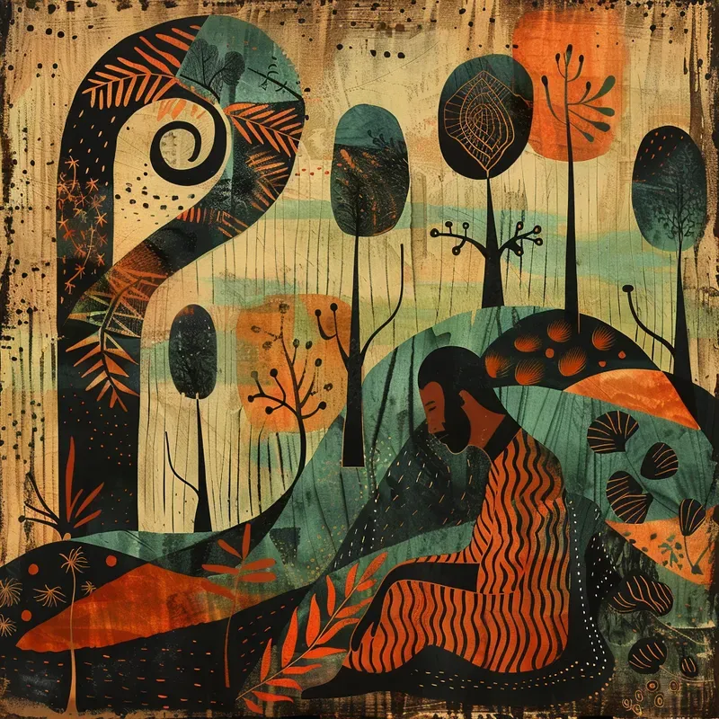 Traditional Minimal Folk Art Midjourney Prompt | PromptBase