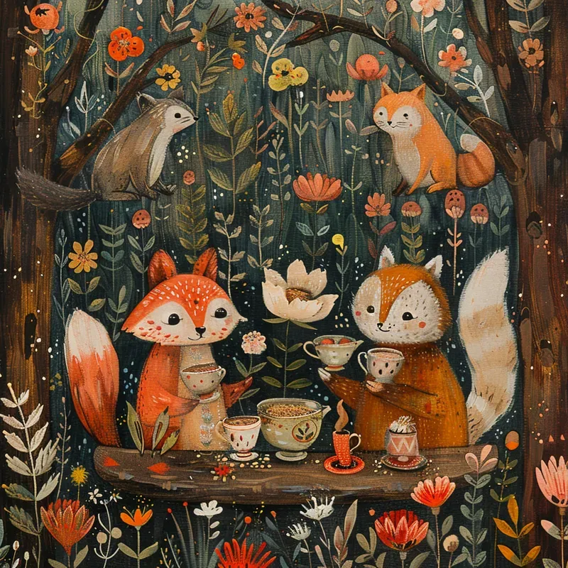 Traditional Minimal Folk Art Midjourney Prompt | PromptBase