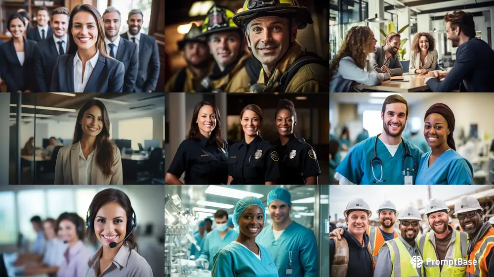 Professional People At Work Stock Photos Midjourney Prompt | PromptBase