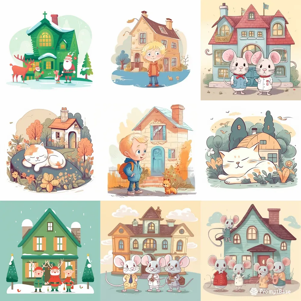 Beautiful Childrens Book Illustrations Midjourney Prompt | PromptBase