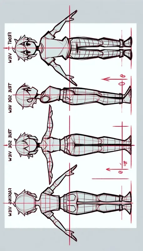 3D Turn-around Reference Sheet DALL·E Prompt | PromptBase