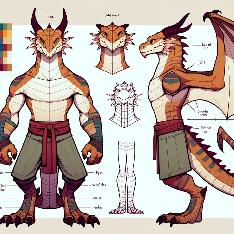 3D Turn-around Reference Sheet DALL·E Prompt | PromptBase