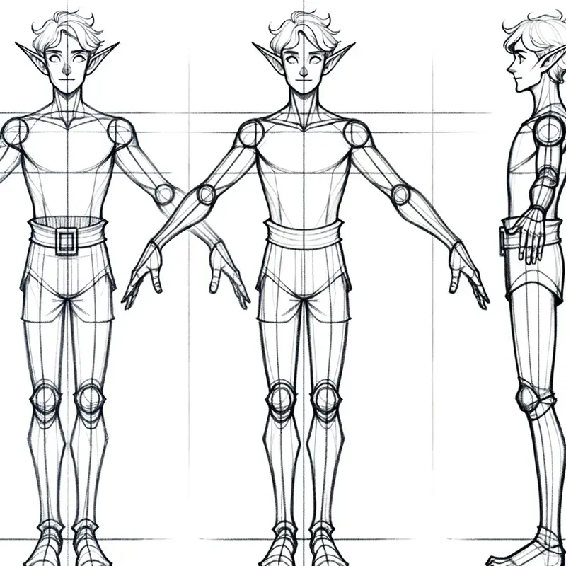 3D Turn-around Reference Sheet DALL·E Prompt | PromptBase