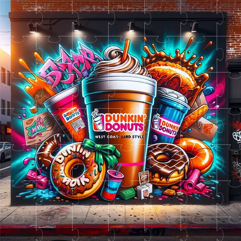 Fast Food Bright Street Art Graffiti DALL·E Prompt | PromptBase