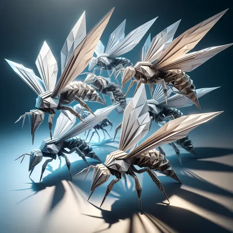 Origami Insects Paper Bug Sculpts DALL·E Prompt | PromptBase