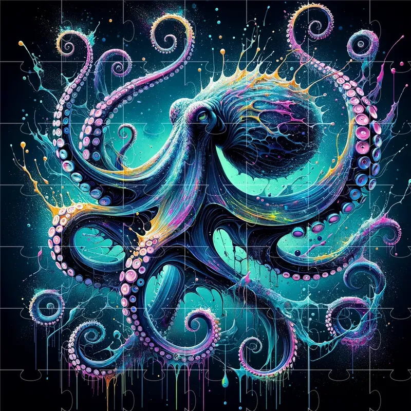 Trippy Ink Art - Exotic Animals DALL·E Prompt | PromptBase