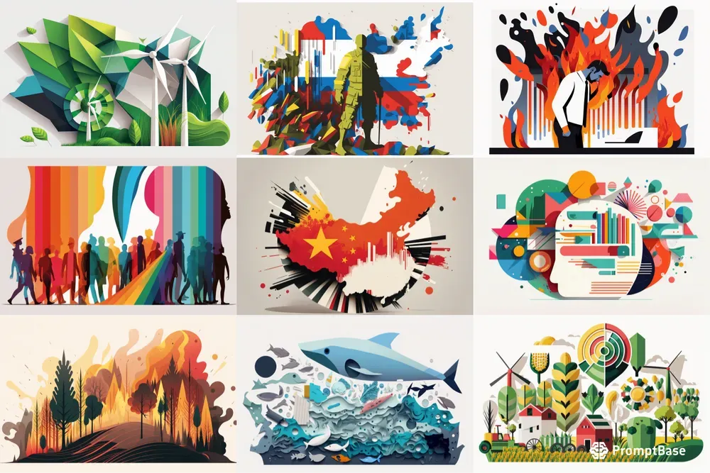 Concept Visualisation Vectors Midjourney Prompt | PromptBase