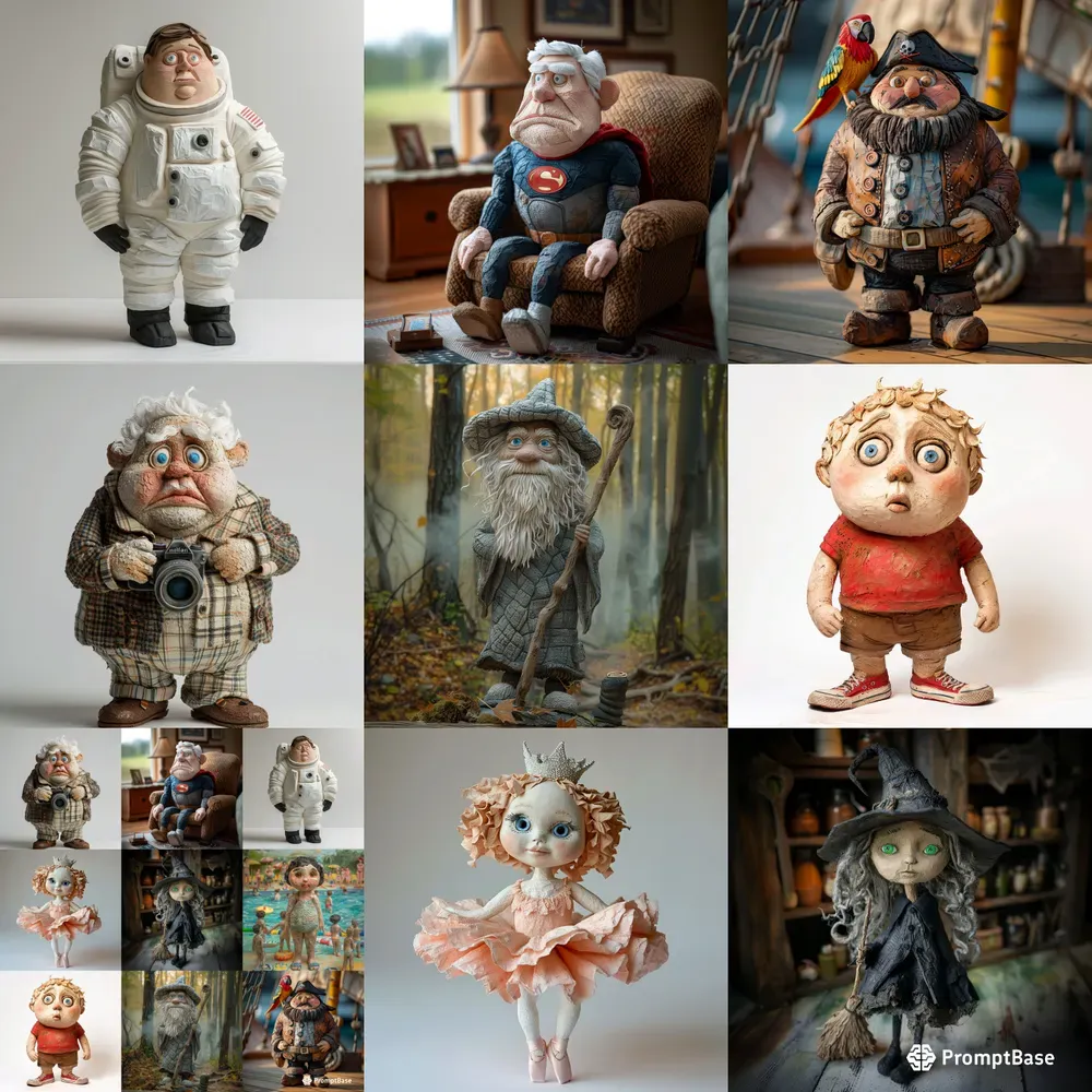 Paper Mache Characters Midjourney Prompt | PromptBase