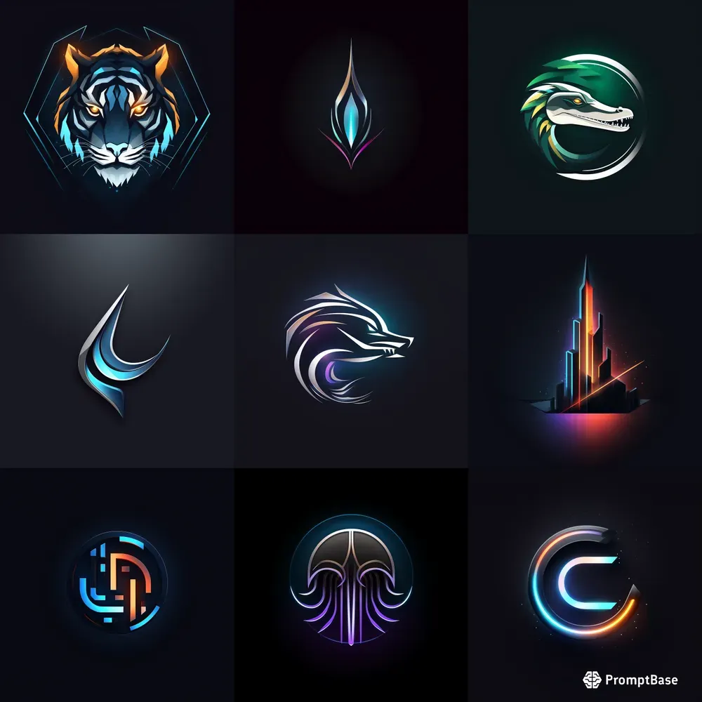 Futuristic Logo Designs Midjourney Prompt | PromptBase