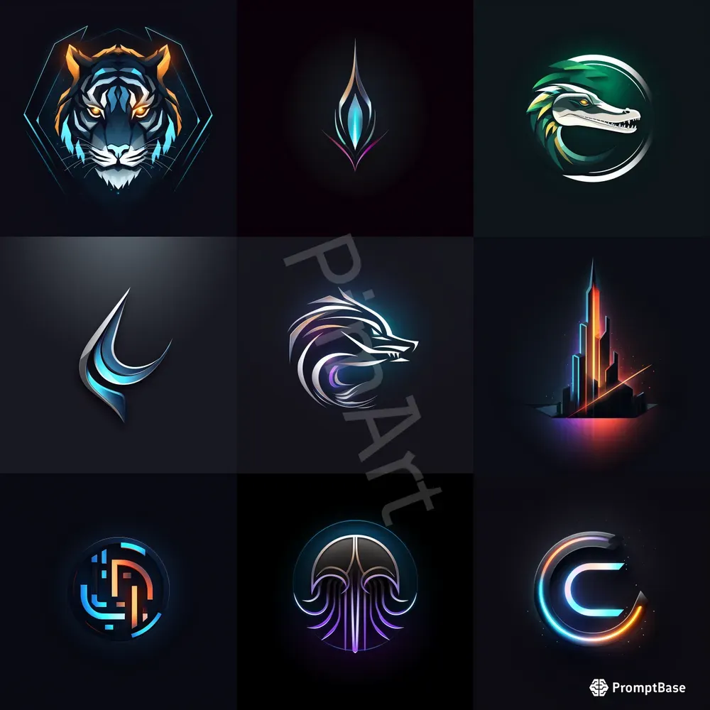 Futuristic Logo Designs Midjourney Prompt | PromptBase