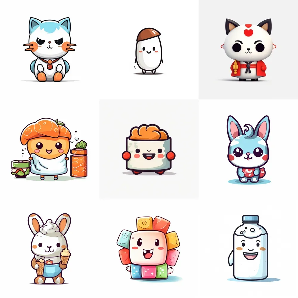 Cute Simple Mascots For Your Brand Midjourney Prompt | PromptBase