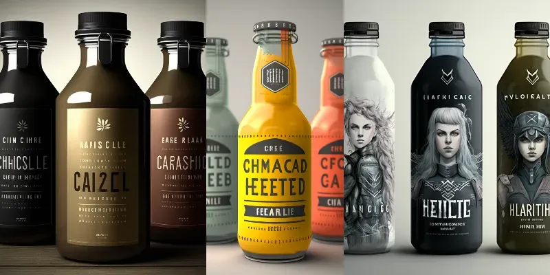 Professional Beverage Bottle Designs Midjourney Prompt | PromptBase