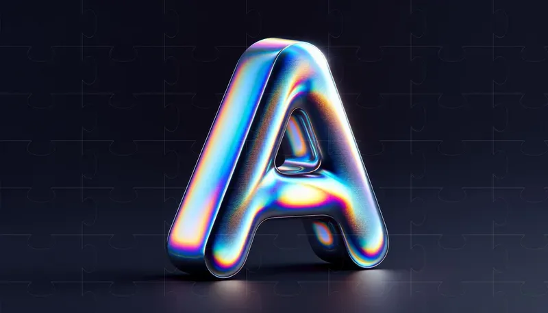 Smooth Metallic Hologram Texture Letters DALL·E Prompt | PromptBase