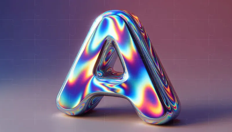 Smooth Metallic Hologram Texture Letters DALL·E Prompt | PromptBase