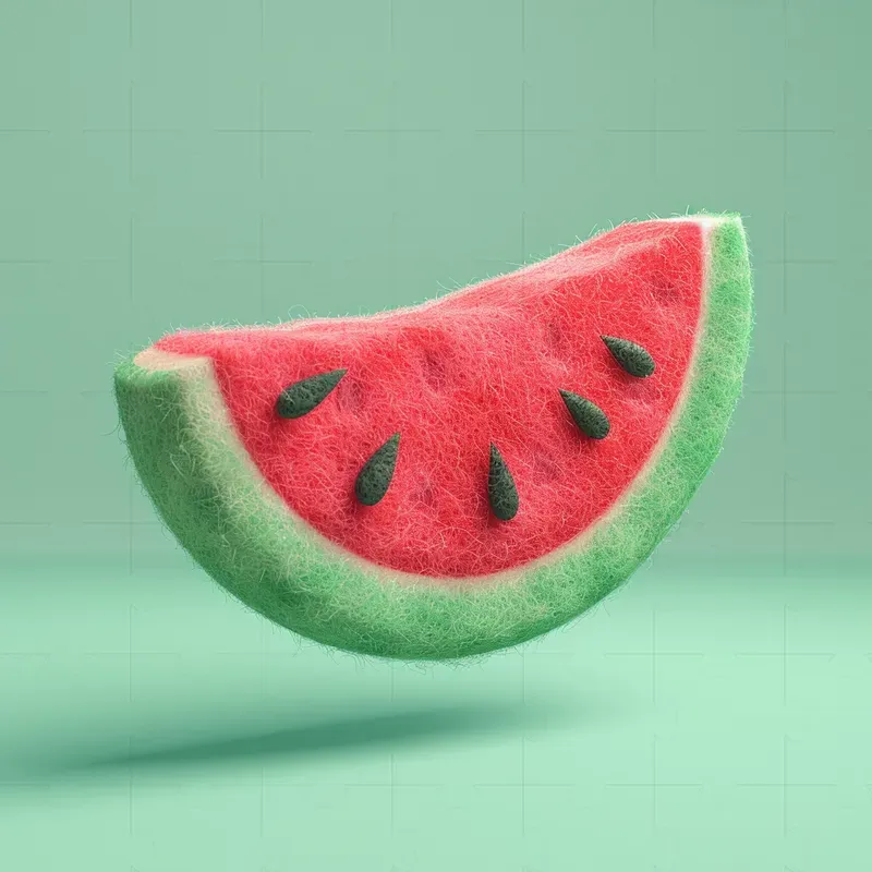 Super Cute Fruit Veg 3D Felt Icons Midjourney Prompt | PromptBase