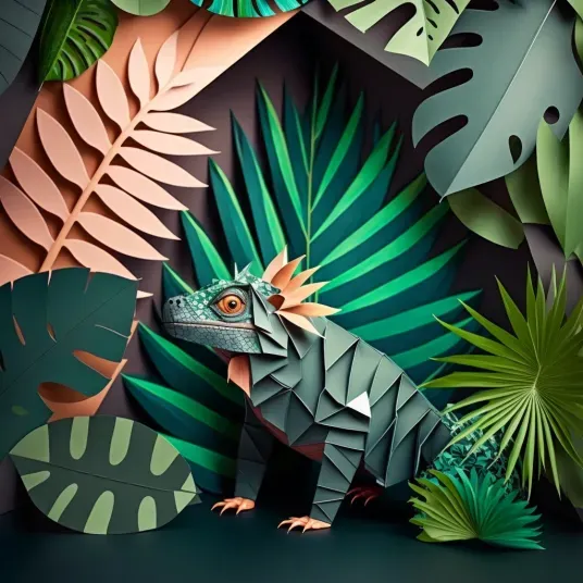 Paper Cut Origami Animals Midjourney Prompt | PromptBase